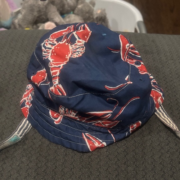 Accessories | 110 Navy And Red Lobster Print Bucket Hat | Poshmark